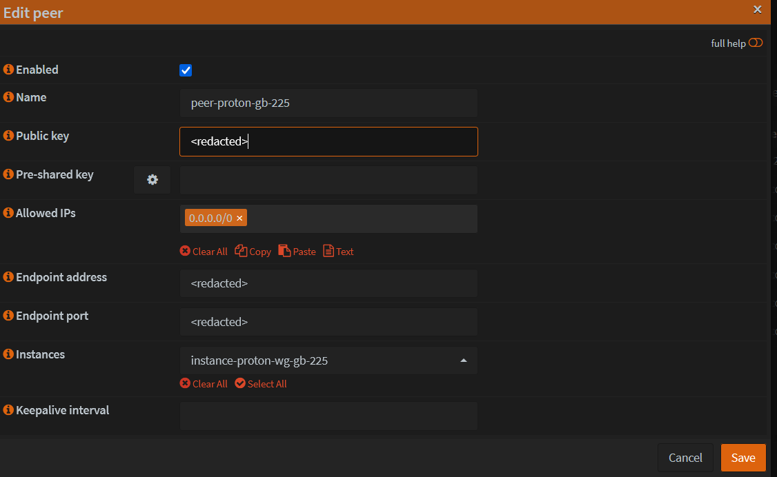 WireGuard on OPNsense -> Proton VPN- Selective traffic routing